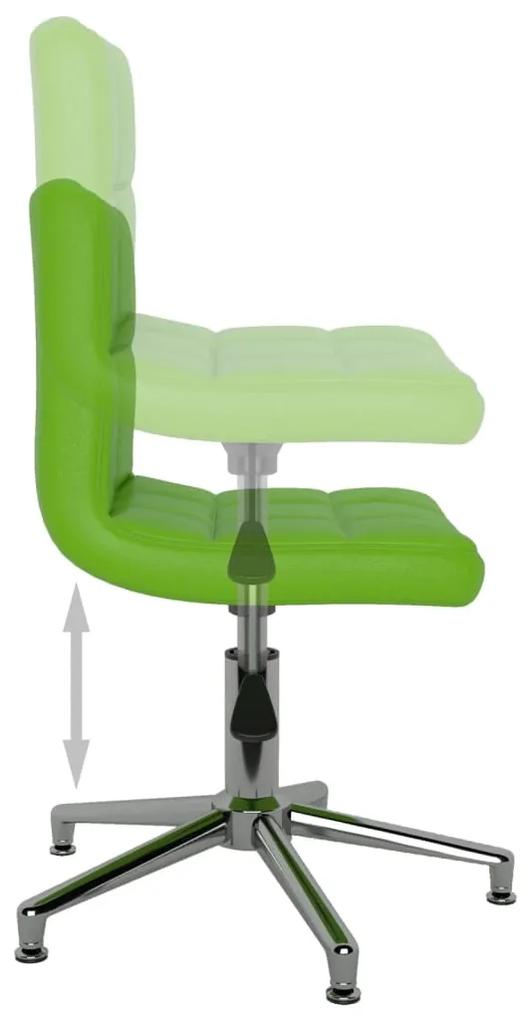 vidaXL 3087663 Marketos Swivel Dining Chair Green Faux Leather (334404)
