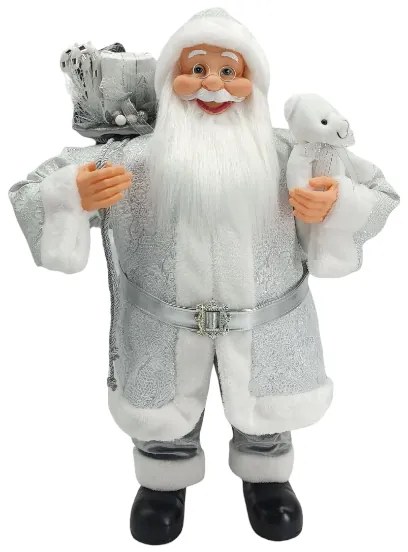 Dekorace Santa Claus Stříbrný 80cm