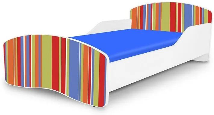 Dětská postel - Oranžové proužky - small rainbow - 160 x 80 cm