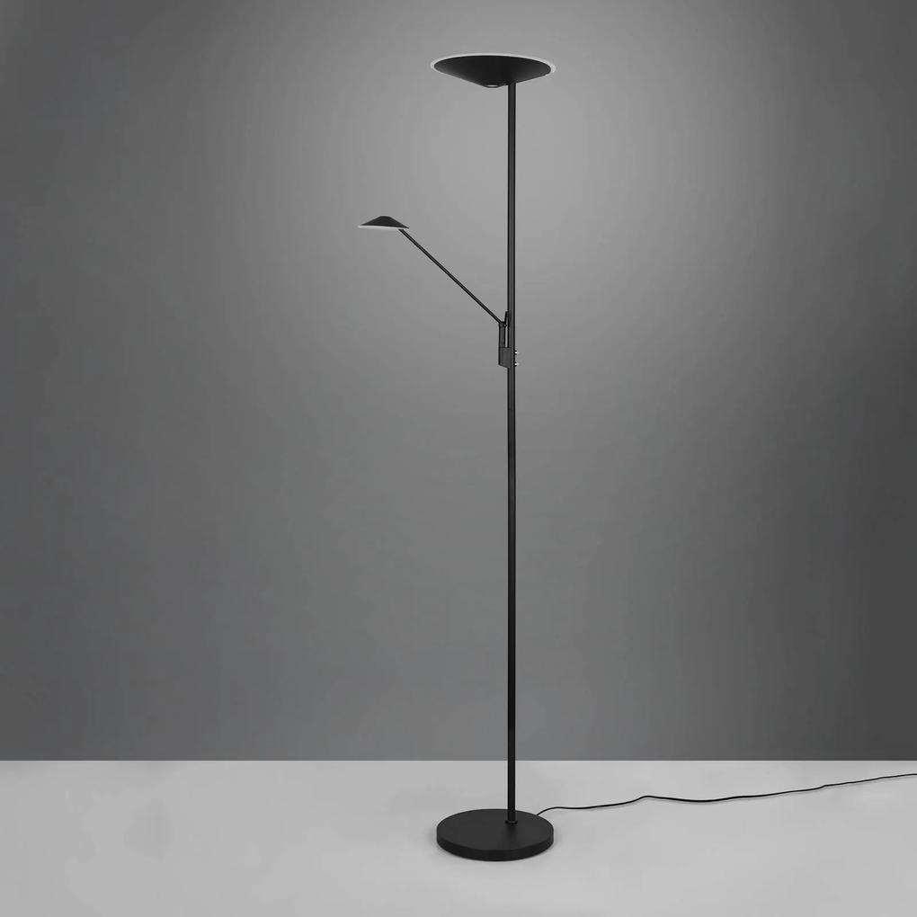 LED stojací lampa Brantford lampa na čtení černá
