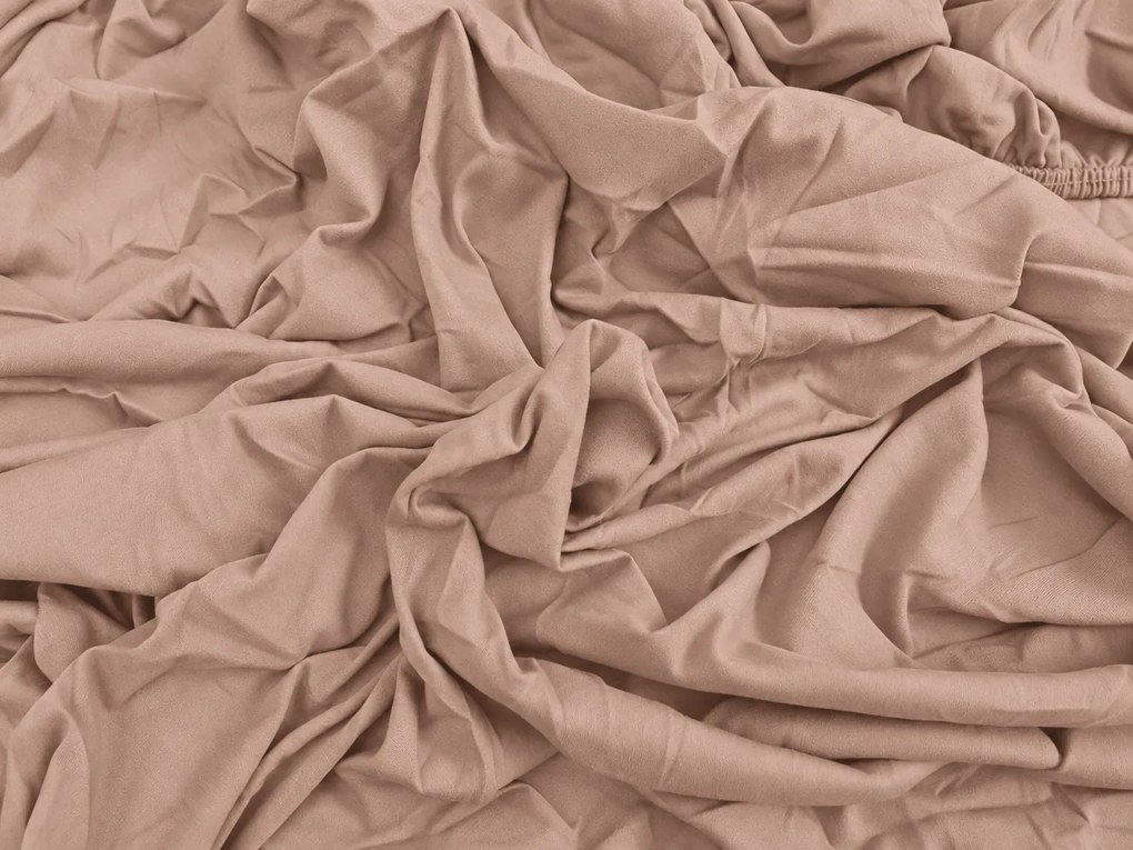 Jersey prostěradlo starorůžové 90 x 200 cm