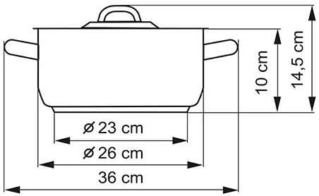 KOLIMAX - české nerezové nádobí Rendlík s poklicí KOLIMAX KLASIK 26 cm, 4,5 l