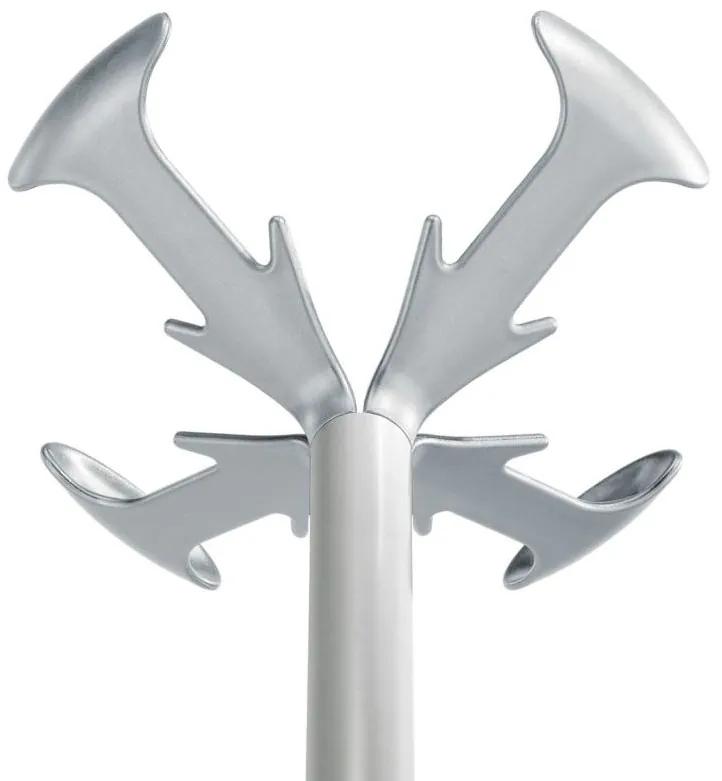 Věšák se stojanem na deštníky Caimi Brevetti EVA 164 cm, lakovaná ocel - plast, stříbrný