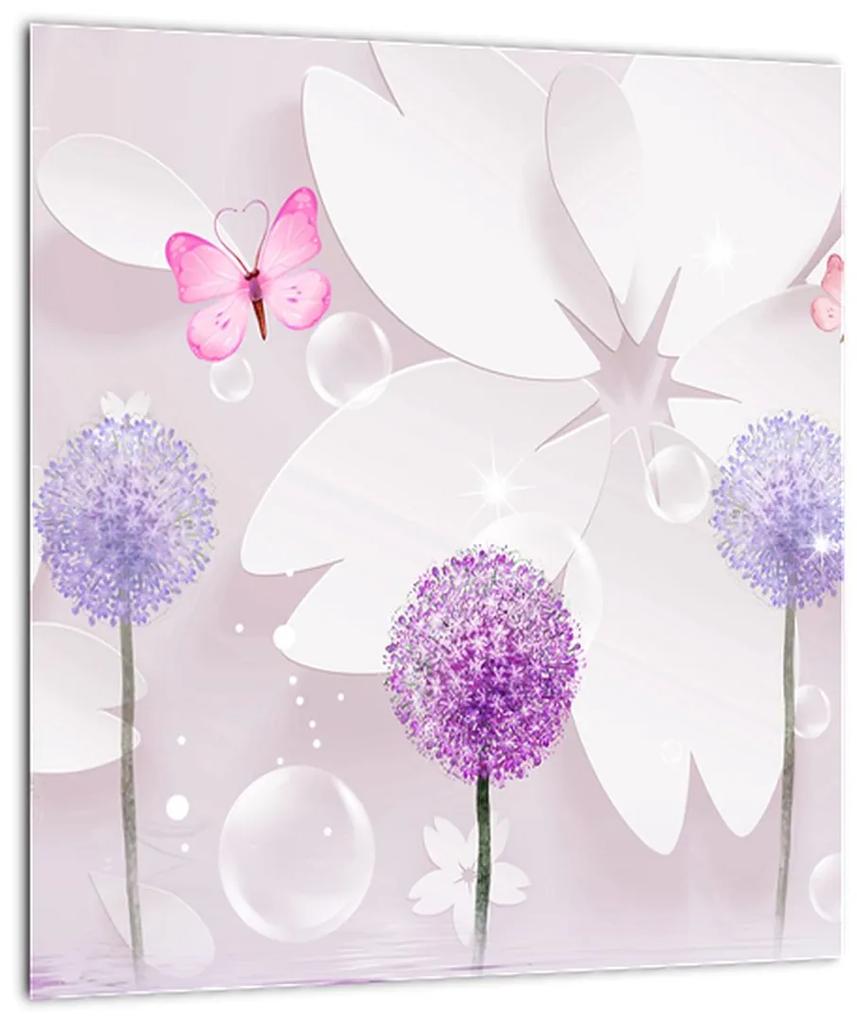 Obraz - Na řece květin (30x30 cm)