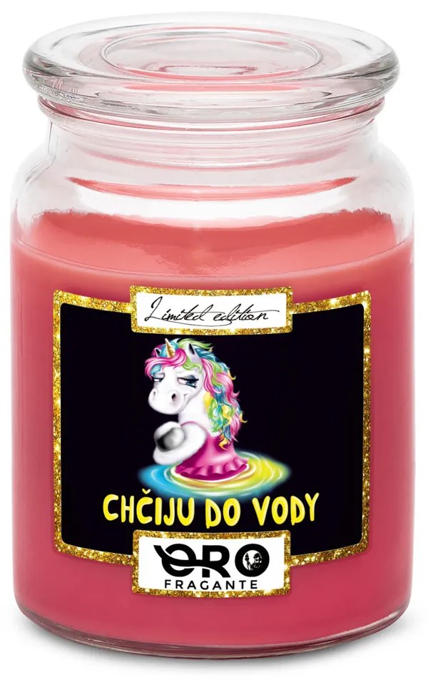 Svíčka Chčiju do vody (Vůně svíčky: Višně v čokoládě)