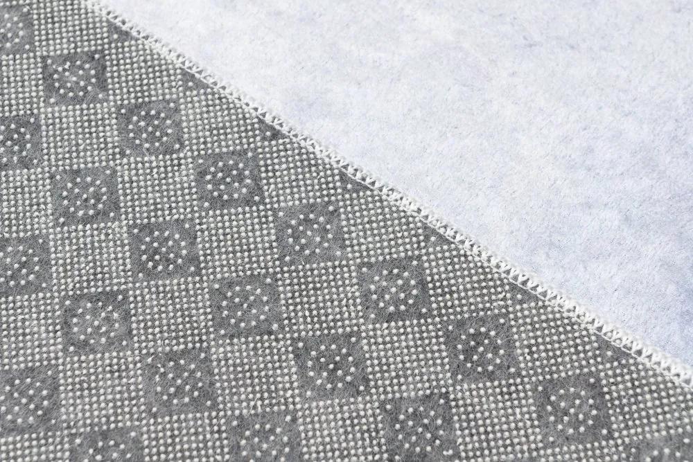 Moderní šedý koberec s abstraktním vzorem Šířka: 140 cm | Délka: 200 cm