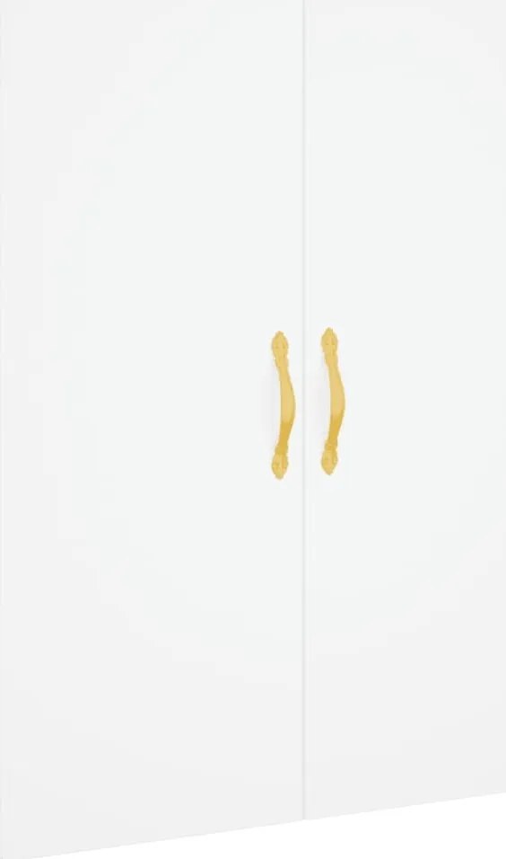 vidaXL Skříň highboard 69,5 x 34 x 180 cm kompozitní dřevo [3195827] Barva: bílá s vysokým leskem