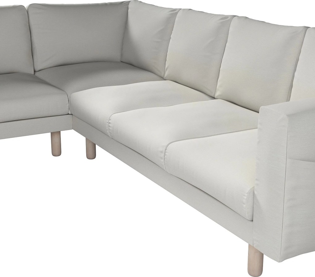 Potah na pohovku IKEA Norsborg rohová 5-místná barva šedá látka lesklé, pletený vzor, sametová