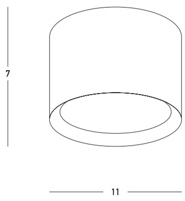 Zambelis 22134 stropní LED svítidlo, pískově černé, 8W, 3000K, ø10cm