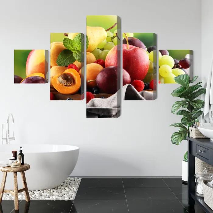 Vícedílný obraz Čerstvé Letní Ovoce Nedostatek Nedostatek Přírodní plátno 200x120