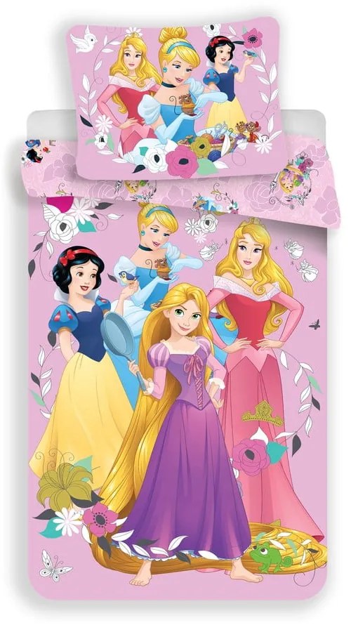Bavlněné dětské povlečení na jednolůžko 140x200 cm Princess – Jerry Fabrics