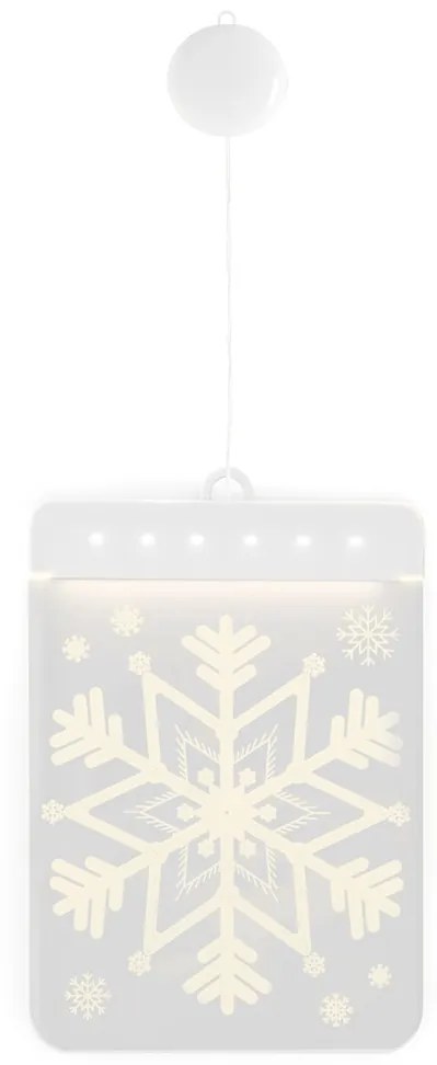 LED světelná ozdoba na okno SNOWBALL bílá