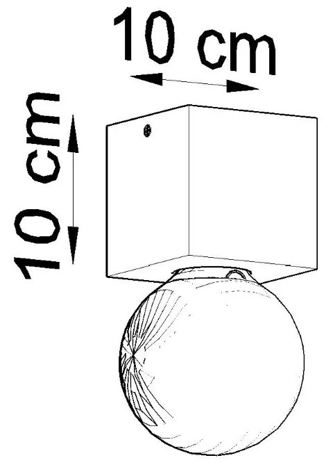 Stropní svítidlo Ariz, betonové tělo svítidla