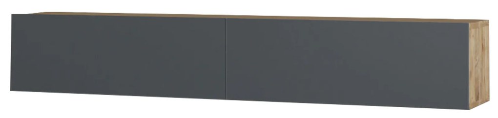 KALUNE DESIGN dřevěný TV stolek FRAM šedý 29,6x180 cm 956LCS1612