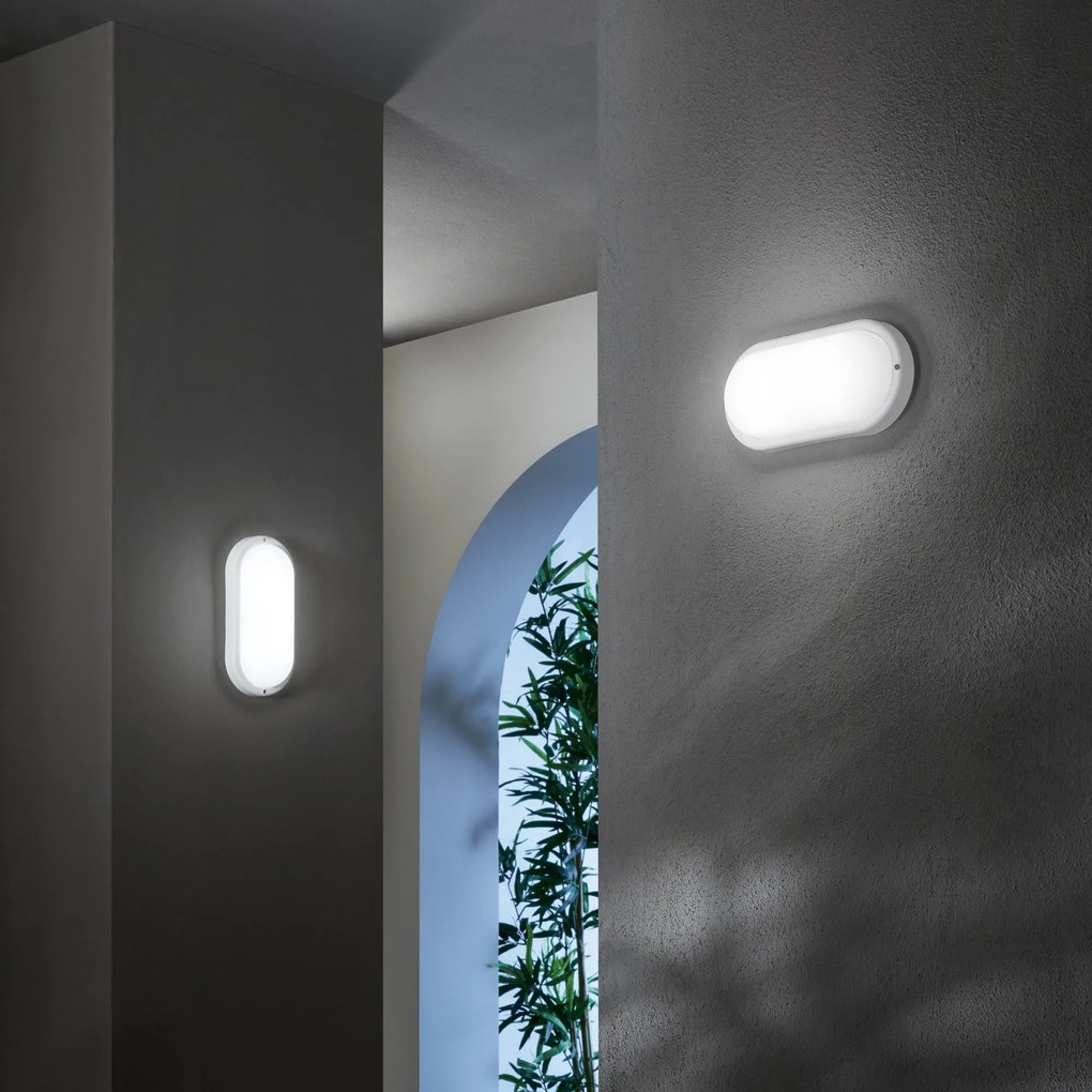 FAN LED-FLIPPY-12M Nástěnné LED svítidlo FLIPPY plast, 12 W, 4000 K, IP65, 19,5 x 9,4 x 3,8 cm - FANEUROPE