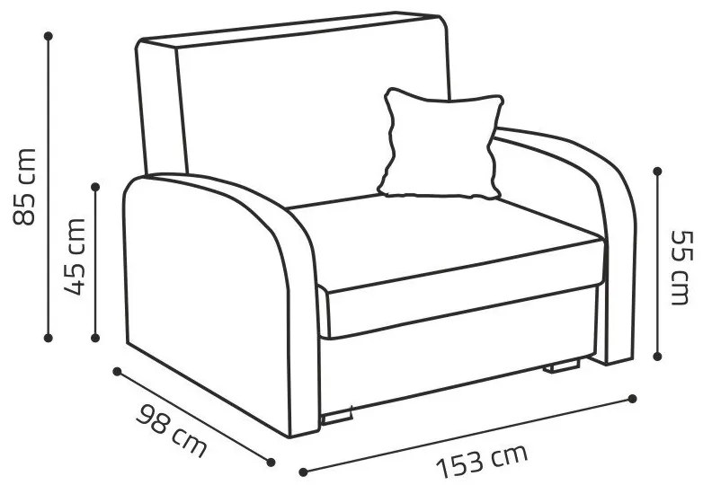 Pohovka Viva Gold III modrá - FALCO