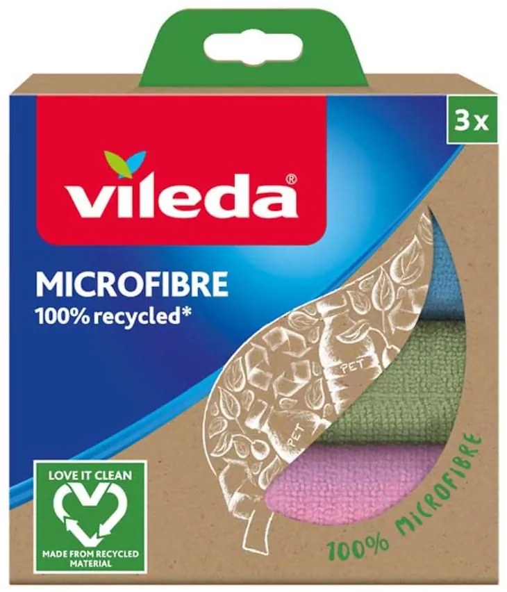 Utěrka micro Vileda 100% recycled 3 ks