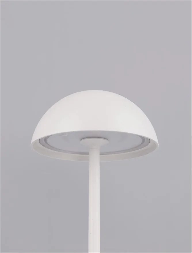 NV 9281380 Venkovní stolní lampa ROSE bílý hliník a akryl LED 1W 3000K 5V DC IP54 vypínač na těle / USB kabel - NOVA LUCE