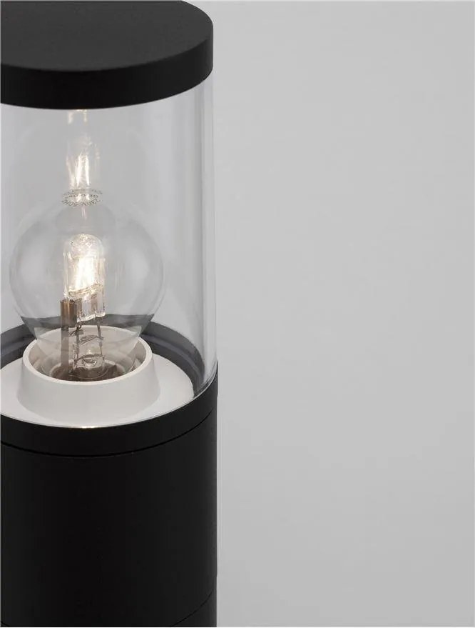 NV 9002875 Venkovní sloupkové svítidlo CETERA černý hliník a akryl E27 1x12W 220-240V IP54 bez žárovky - NOVA LUCE