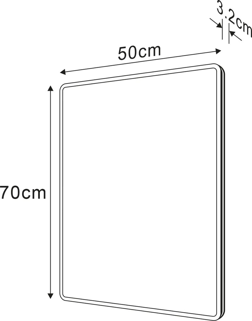 Sapho PIRI 50 x 70 cm PR500 zrcadlo s LED osvětlením
