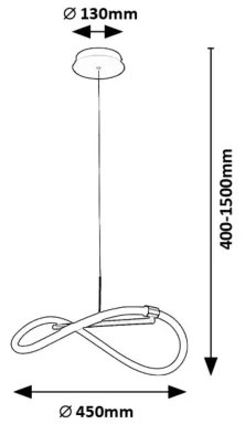 Rabalux 72252 - LED Lustr na lanku SERENA LED/15W/230V 4000K