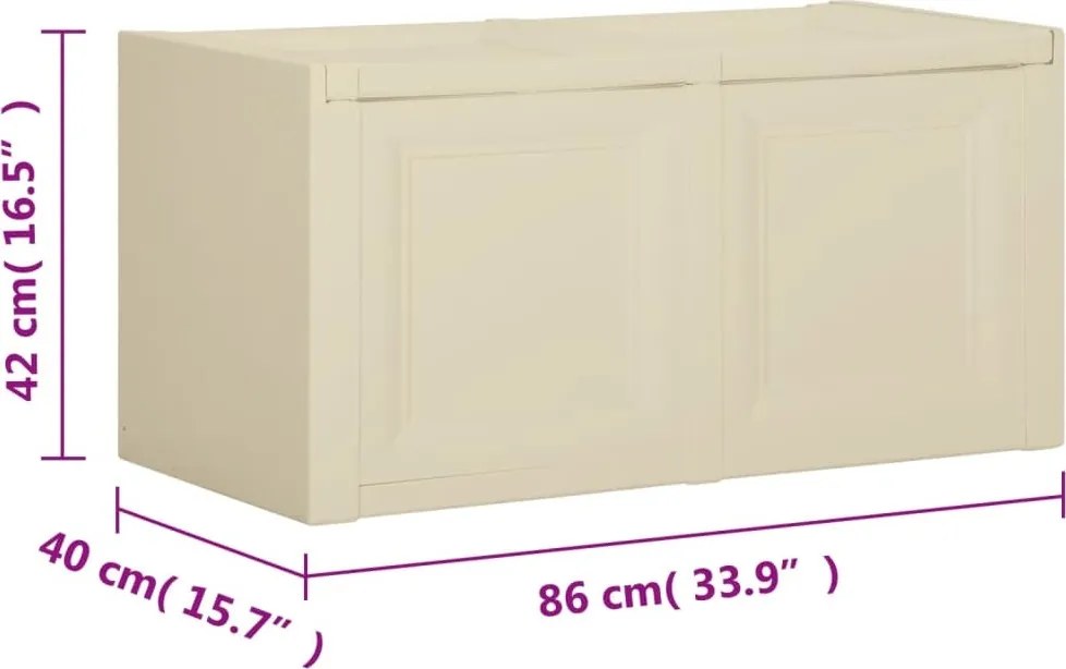 vidaXL Box na podušky 86 x 40 x 42 cm 85 l [340612] Barva: Hnědá