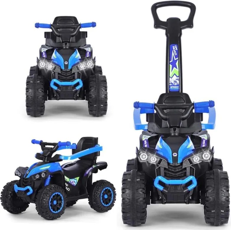 Dětské odrážedlo s vodící tyčí Milly Mally Wild 3v1 blue