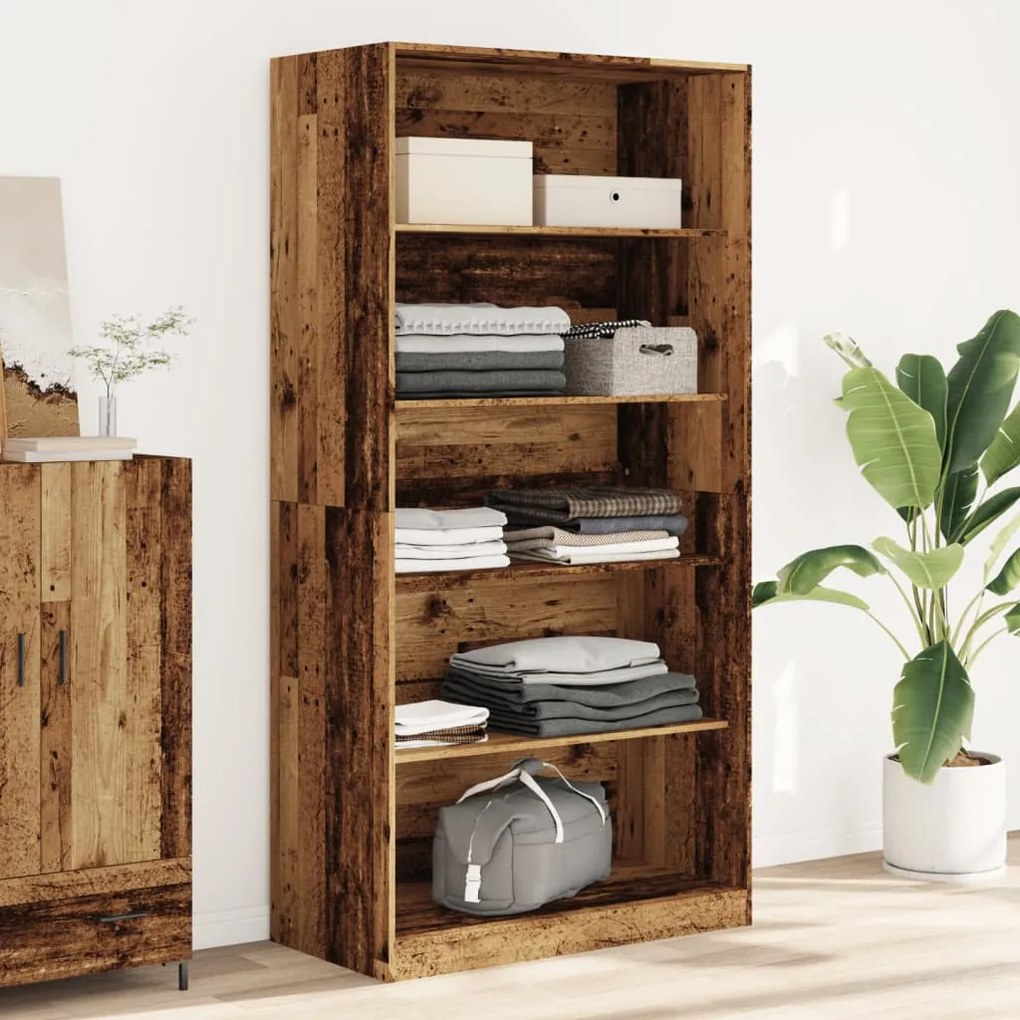 Šatní skříň old wood 100 x 50 x 200 cm kompozitní dřevo 3307736