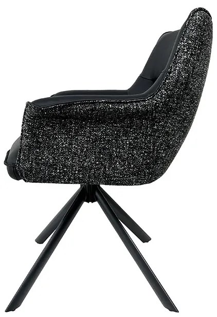 Designová otočná židle Kahikilani černá