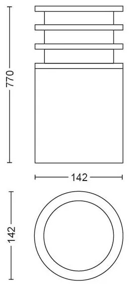 Philips 17403/93/P0 - LED Stmívatelná lampa Hue LUCCA 1xE27/9,5W/230V IP44