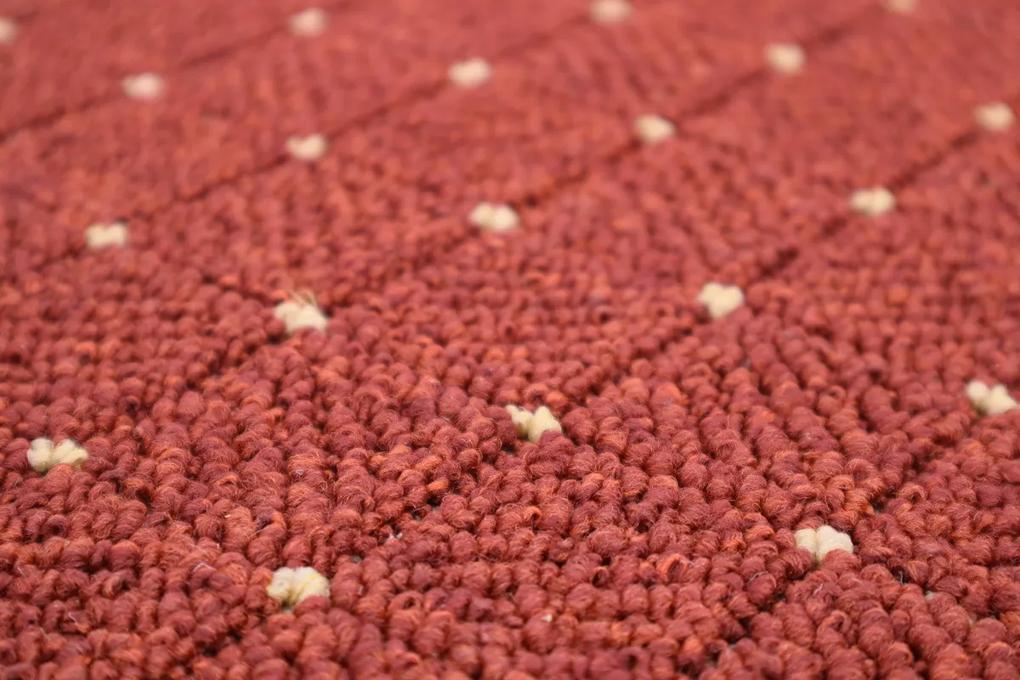 Condor Carpets Kusový koberec Udinese terra kruh - 120x120 (průměr) kruh cm