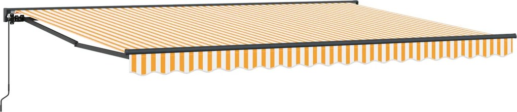 Rám markýzy Žlutá a bílá 450 × 300 cm 3330865