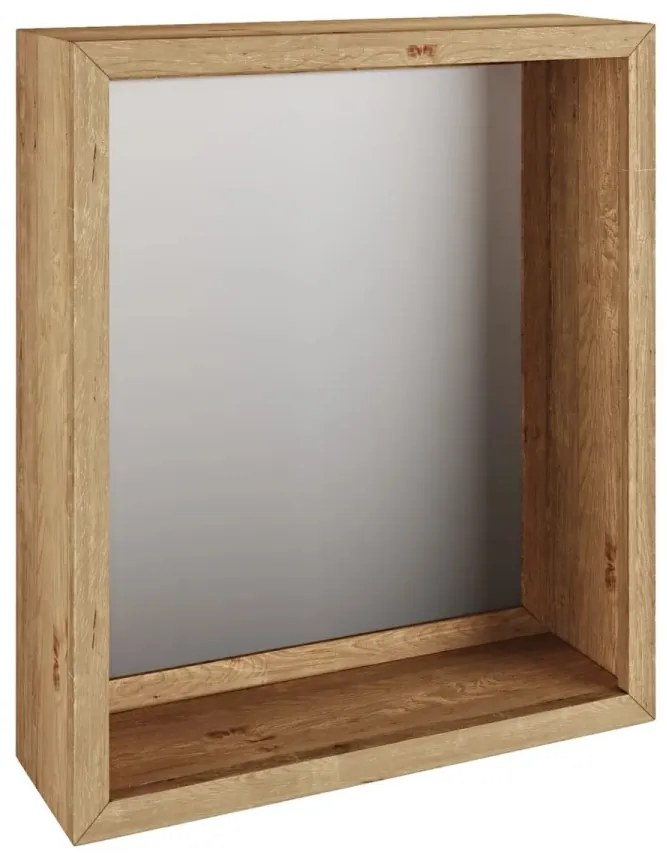 furniture-nabytek.cz - Masivní koupelnové zrcadlo Sidora z divokého dubu, olejované, hnědé – 56×18×65 cm