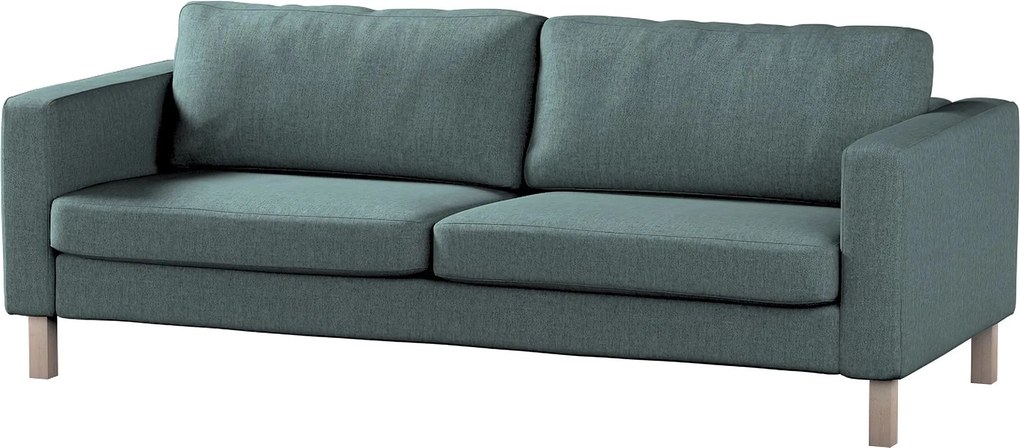 Potah na pohovku IKEA Karlstad, 3-místná, rozkládací barva modrá látka pletený vzor