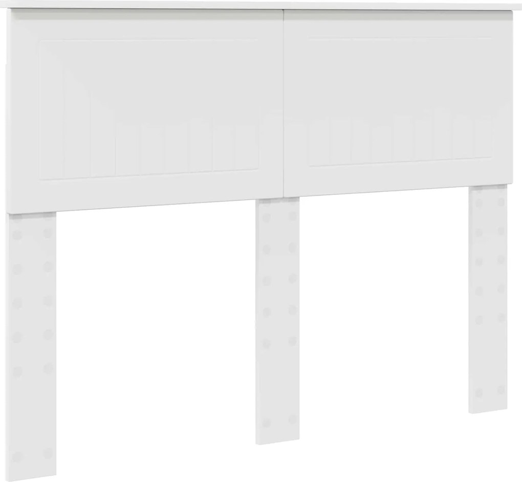 Rám postele s čelo Bílá 120 x 200 cm Masivní borové dřevo 3410618