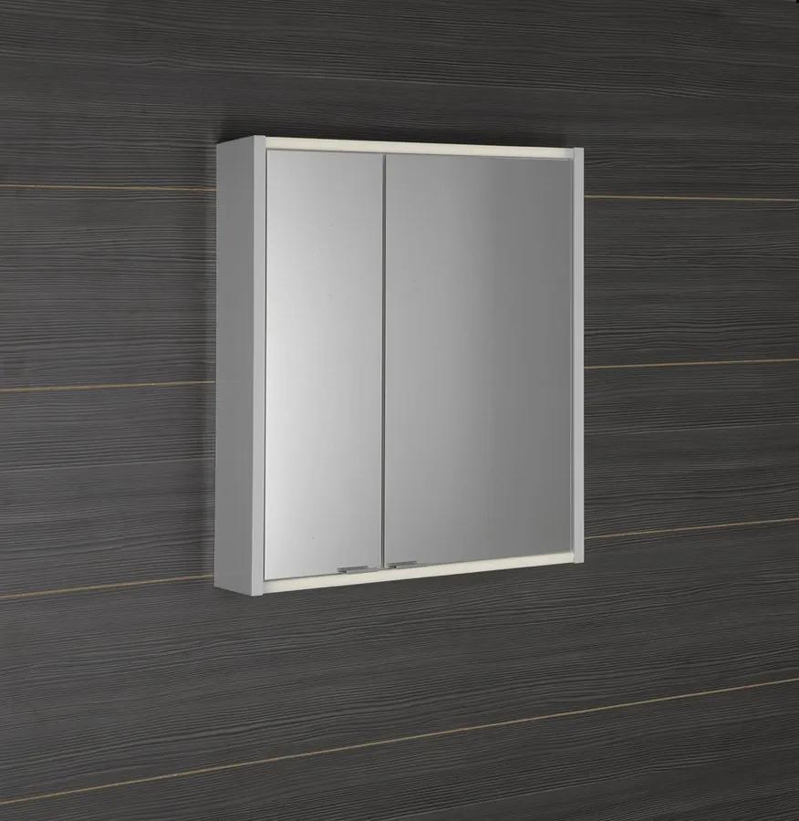 Sapho, BATU zrcadlová galerka 60x71x15 cm, 2x LED osvětlení, bílá, 1141120