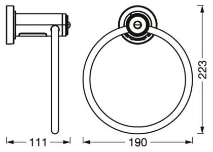 Ledvance - Držák ručníků s LED podsvícením 3xAAA IP44