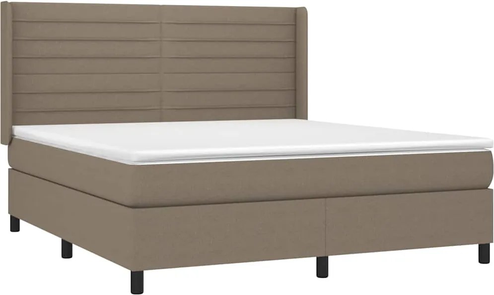Box spring postel s matrací taupe 160x200 cm textil 3131525