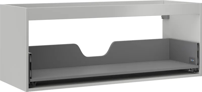 Mexen Box-A, závěsná skříňka 120 cm, 1 zásuvka, šedá matná, 91AX0-1200-470-1-62