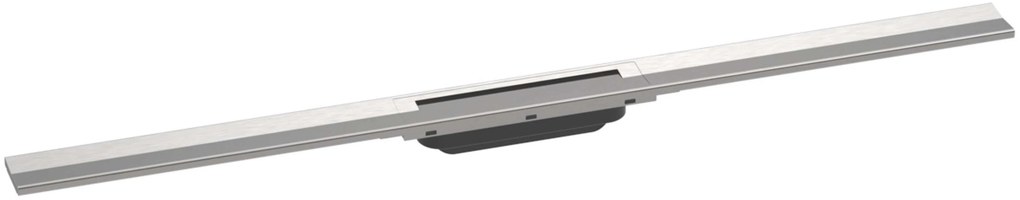 Hansgrohe RainDrain Flex - Lineární sprchový žlab s nerezovým roštem 1000, do prostoru, zkrátitelný, kartáčovaná nerez 56046800