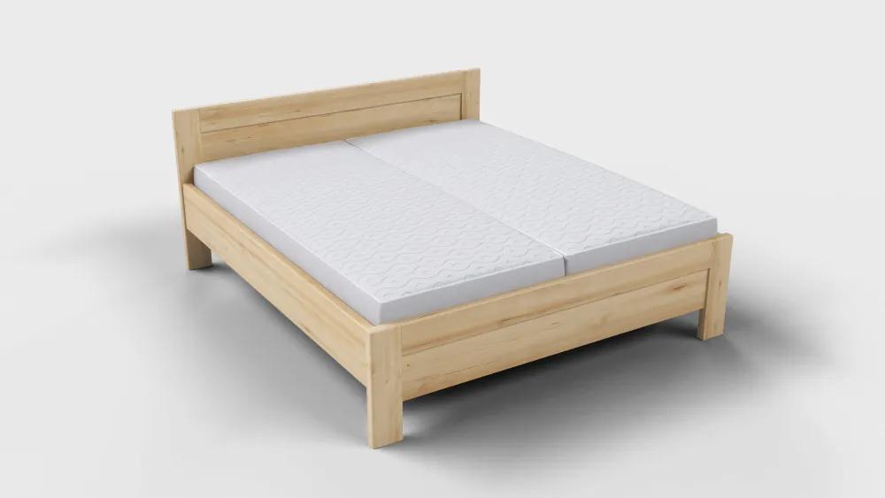 Ekointerier Šiva 96 postel - buk průběžný Moření: č. 10 - bílá, Rozměr: 160 x 200 cm