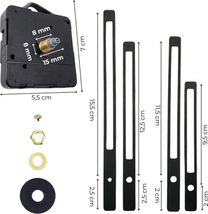 Moderní dřevěné tiché ručičky na hodiny do interiéru | SENTOP R101