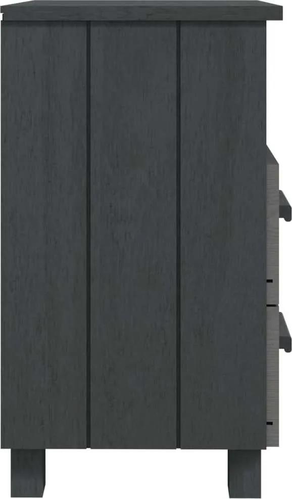 vidaXL Noční stolky HAMAR 2 ks 40 x 35 x 62 cm masivní dřevo [340418] Barva: Tmavě šedá