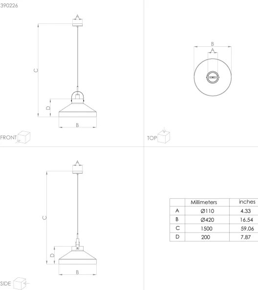 Eglo 390226 - Lustr na lanku ESTEPONA 1xE27/40W/230V šedá
