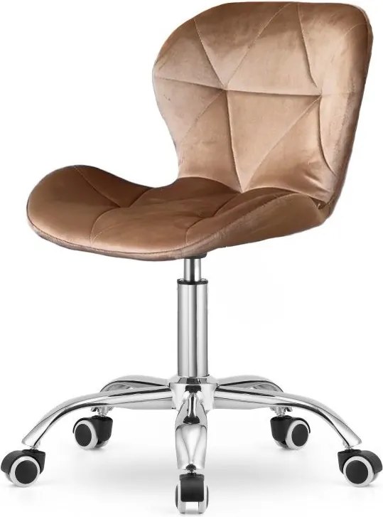 Set do pracovny ZARIMO stůl 80x40 cm dub sonoma + křeslo AVOLA VELVET světle hnědé