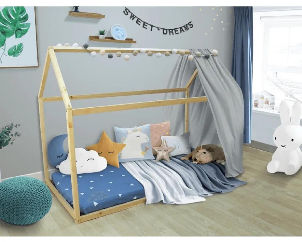 Montessori postel, borovicové dřevo, přírodní, VELENA