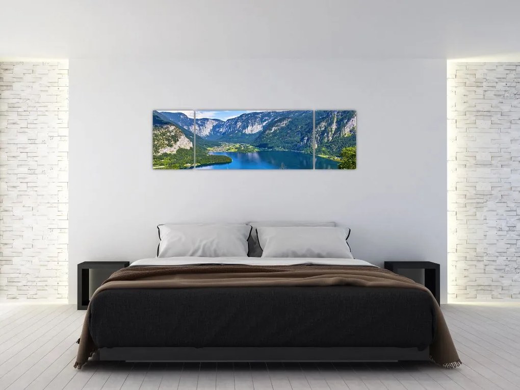 Obraz - Halštatské jezero, Hallstatt, Rakousko (170x50 cm)