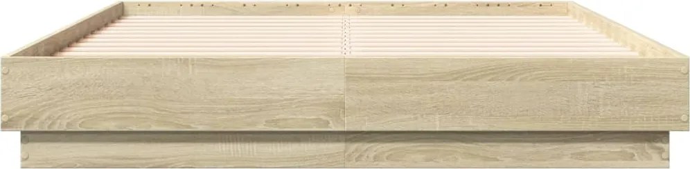 Rám postele s LED osvětlením dub sonoma 120 x 190 cm 3209823