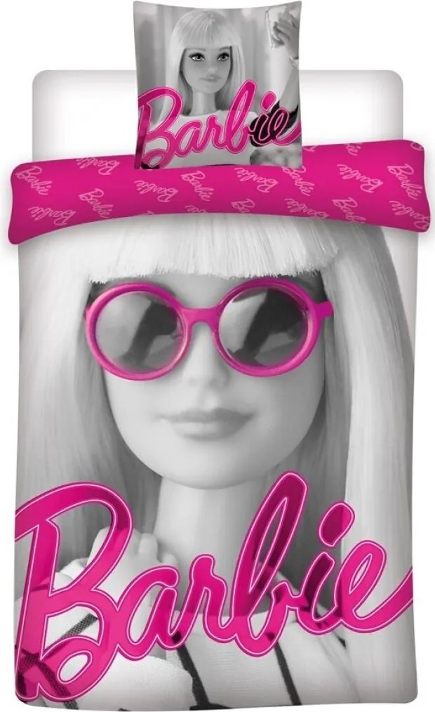 Povlečení Barbie S Velkými Růžovými Brýlemi 140x220