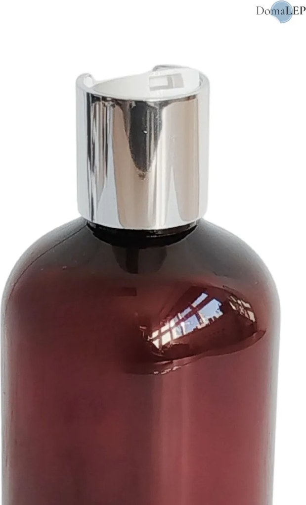 Dávkovač na mýdlo 300 ml hnědý s bílo-stříbrným DISC TOP BELA